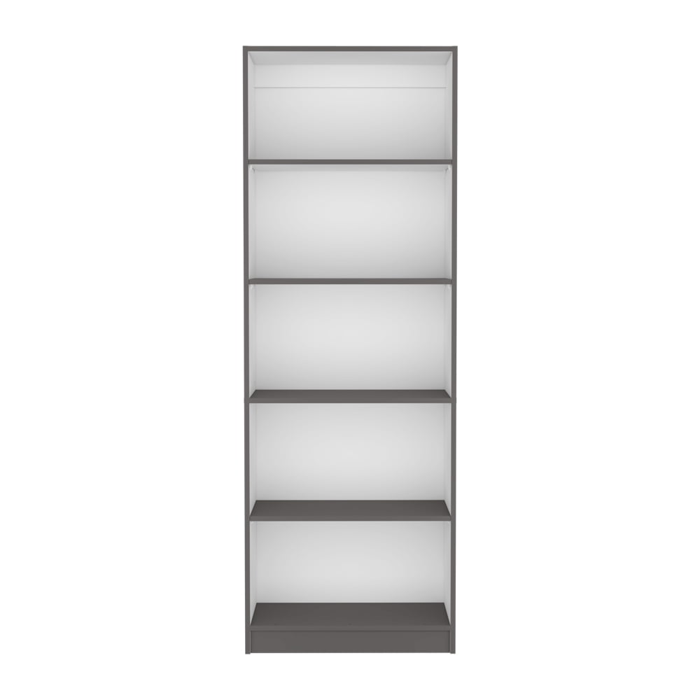 Bookcase 4-Shelvesoni,Office,Matt Gray,White,Multicolor Engineered Wood ...
