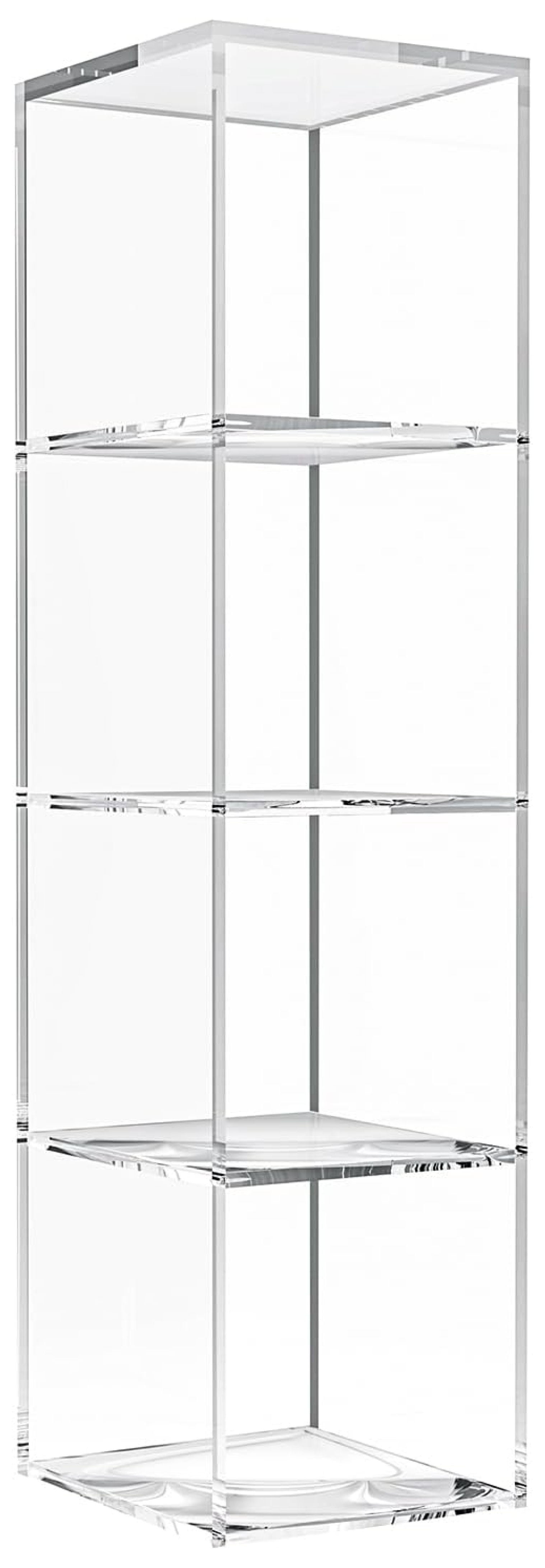 Bookcase 4-Tier, 42.5" Clear Bookshelf, Sturdy Open Display Storage ...