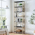 Bookcase,7-Tier Tall Bookshelf Metal Bookcase and Bookshelves, Free ...
