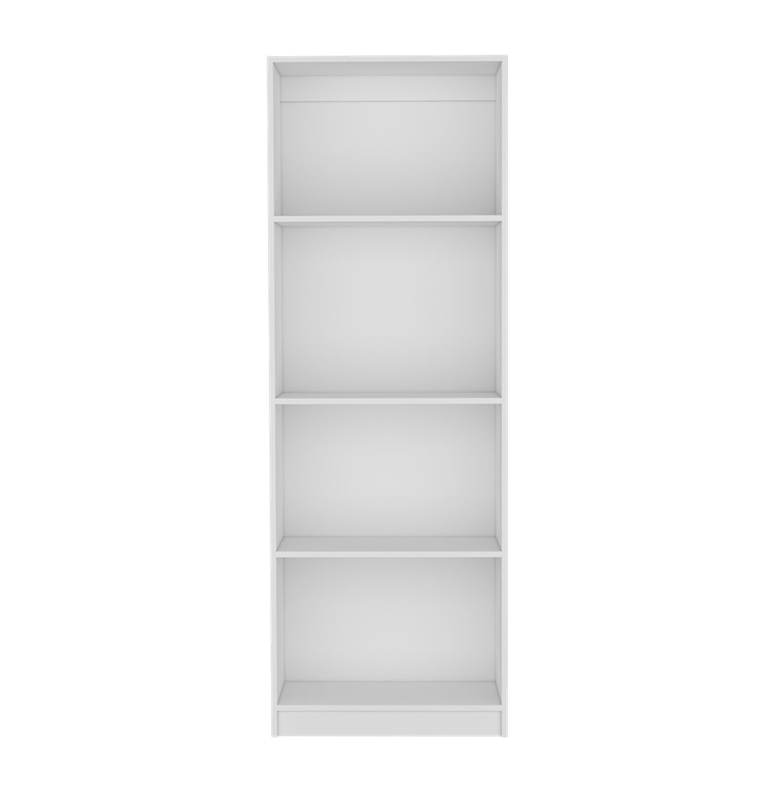 Bookcase Benzoni White Office Storage - Four Tier Shelves 23.5"W for ...