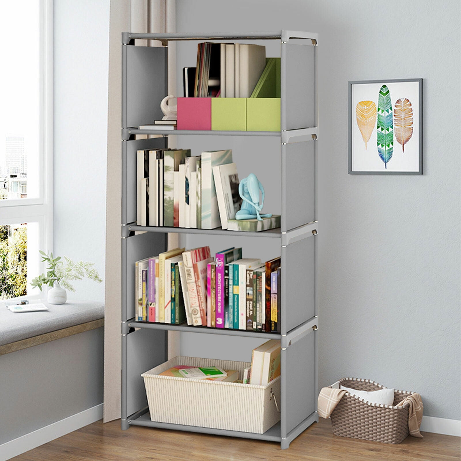 Bookcase Bookshelf Clothes Storage Shelves Shelving Cabinet Display ...