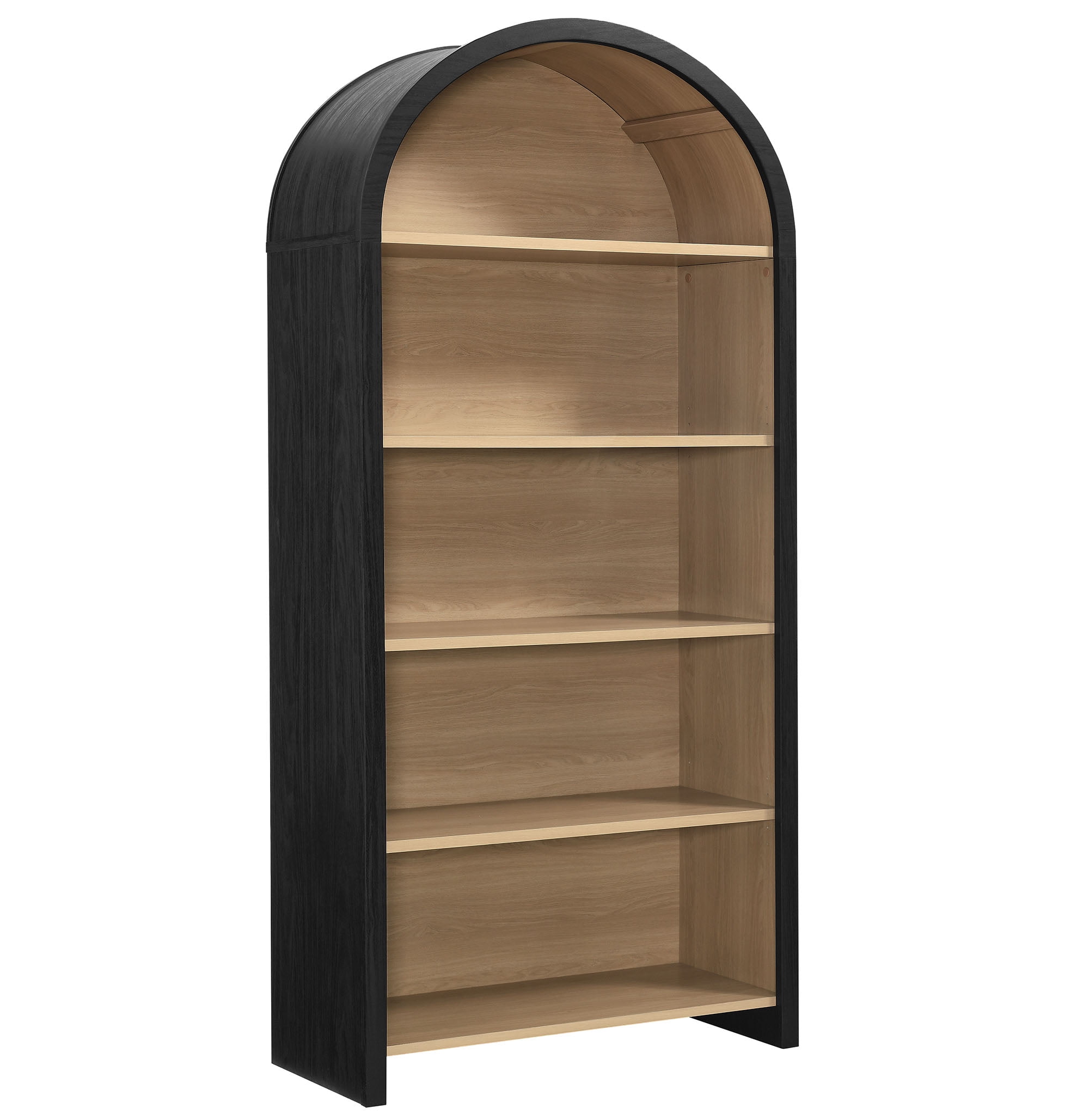 Bookcase Bookshelf Display Cabinet , Black, Wood, Living Dining Room ...