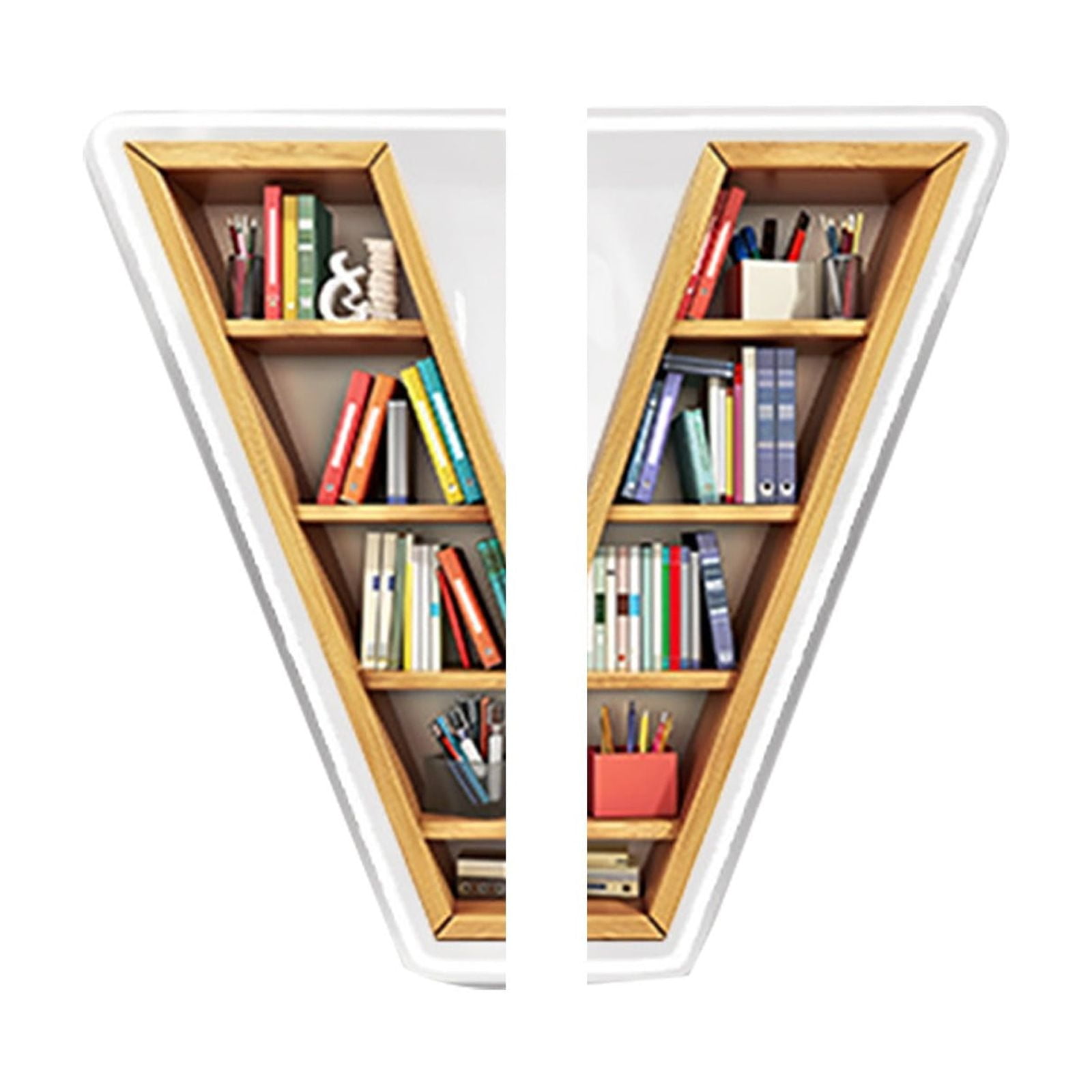 Bookcase Hanging A To Z Letter Shaped Bookshelf Pendant Acrylic ...