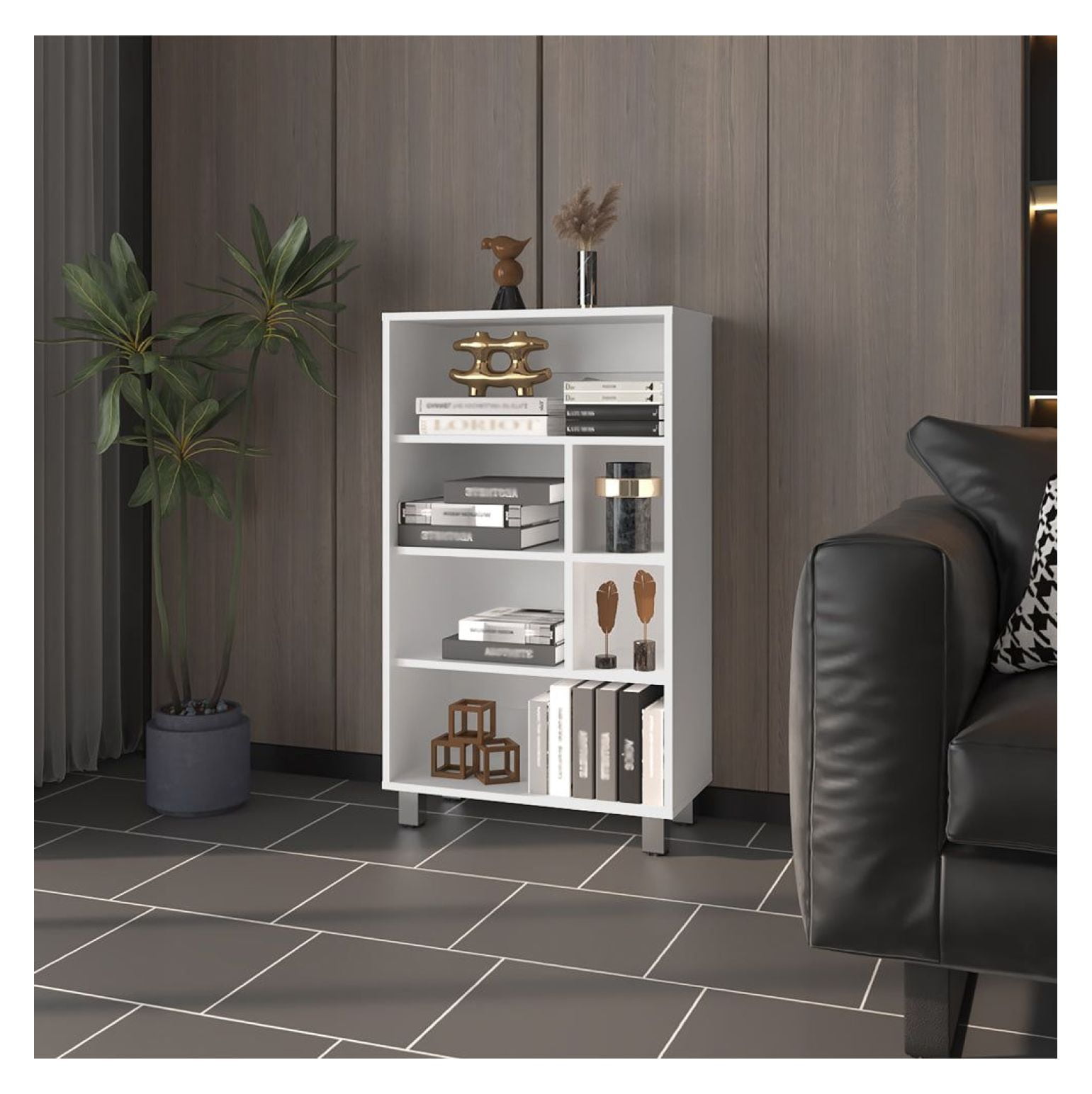 Bookcase Midway, Office, White Material - Walmart.com