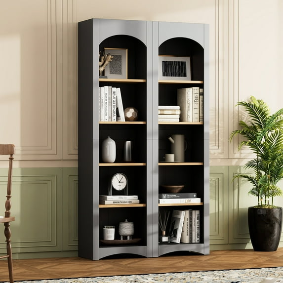 Bookcase Set with Adjustable Shelves | Adaptable to Different Spaces ...
