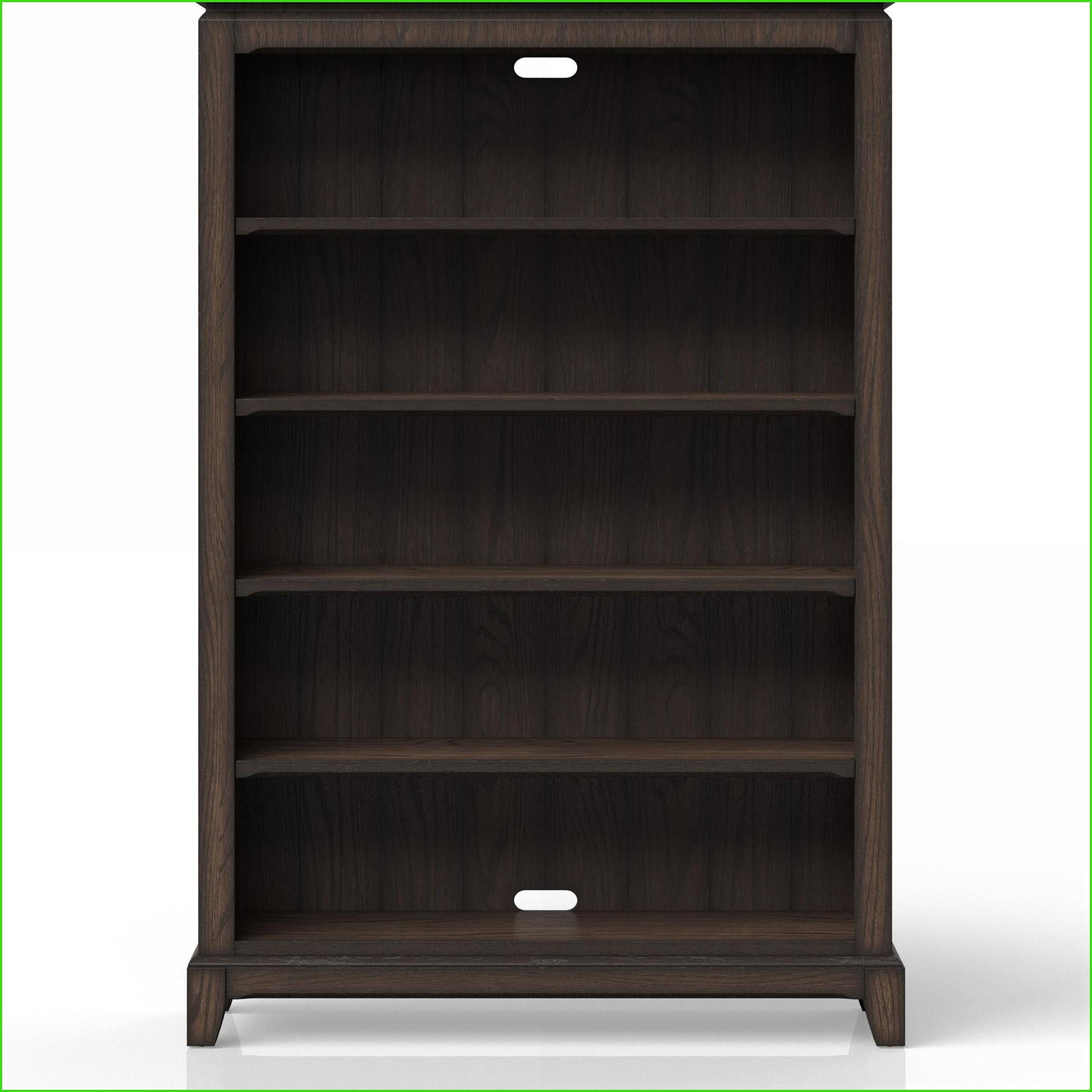 Bookcase, Traditional 6-Foot Dark Brown Stand Alone | Solid Wood+MDF ...