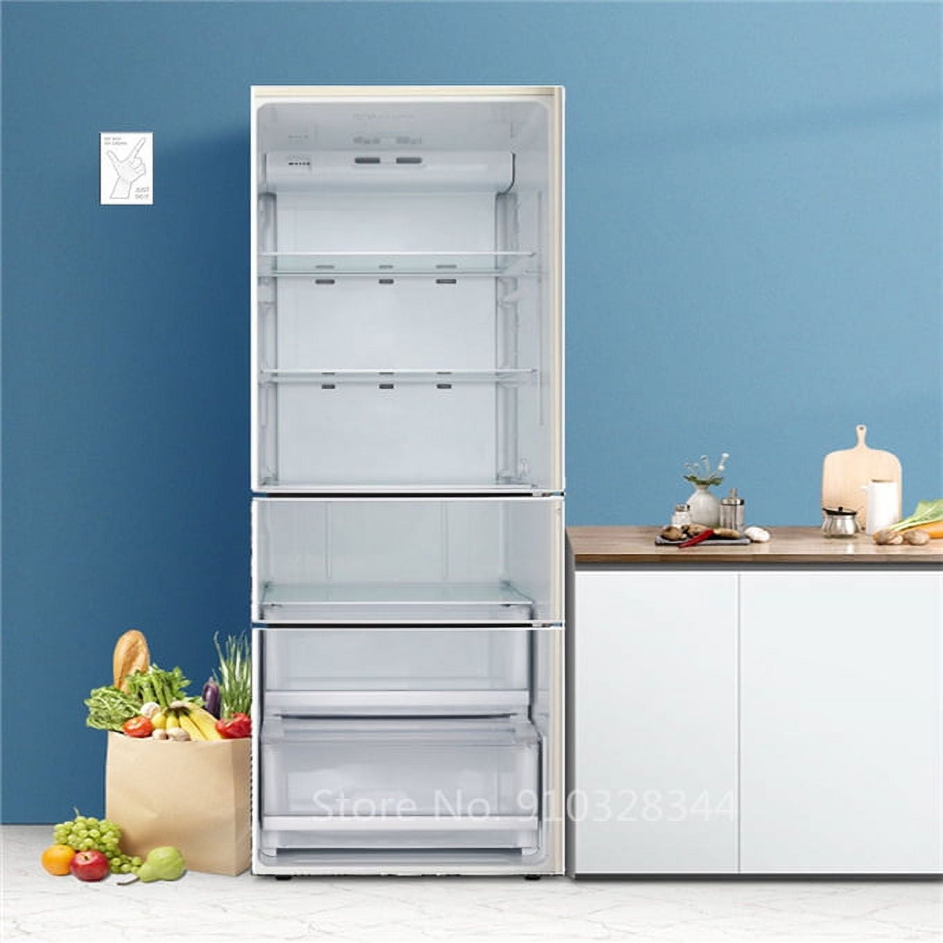 Bookcase Wooden Door Wallpaper For Refrigerator Self Adhesive Vinyl ...