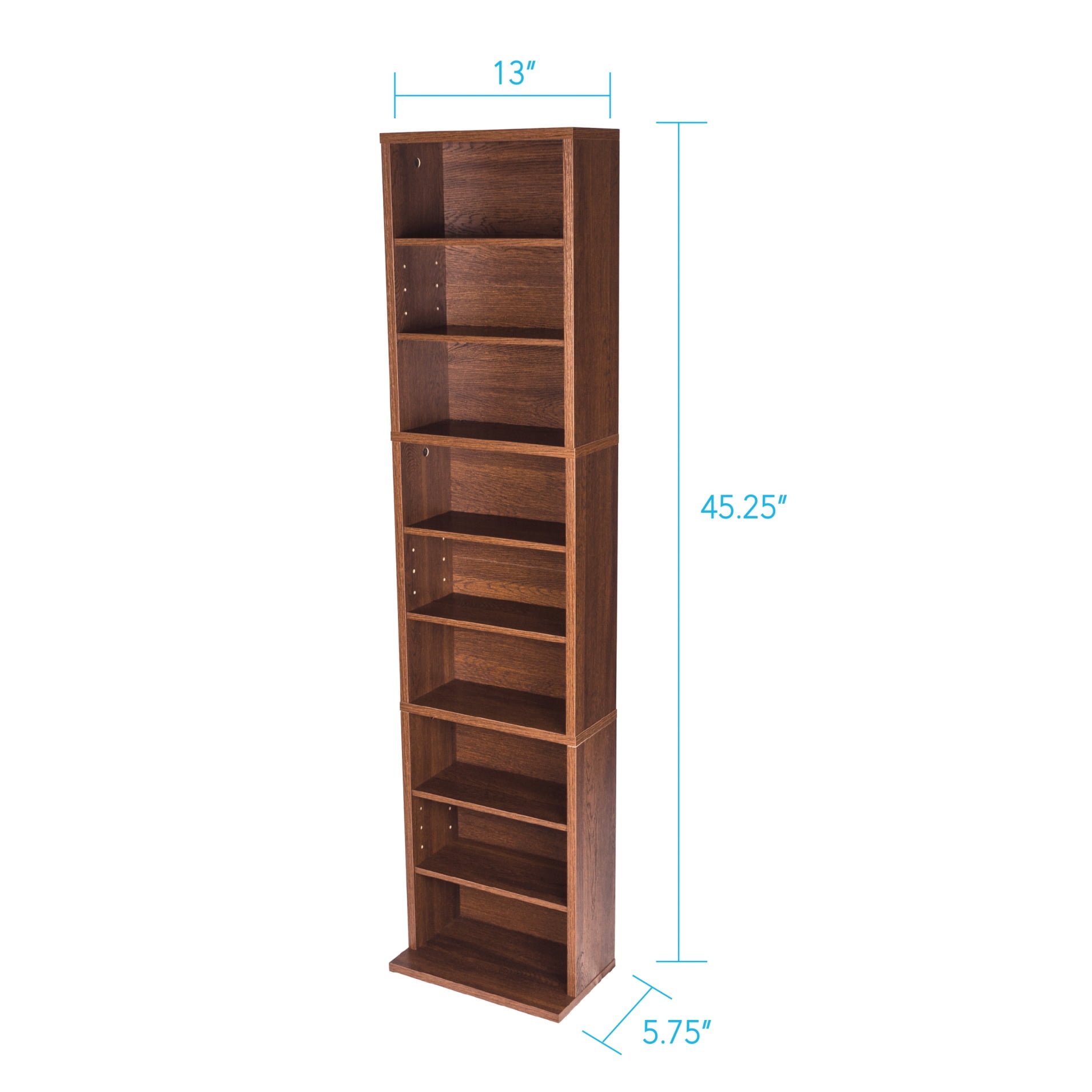 Bookcase and Bookshelf, 9-Tier Open Bookcase with Open Storage Shelves ...