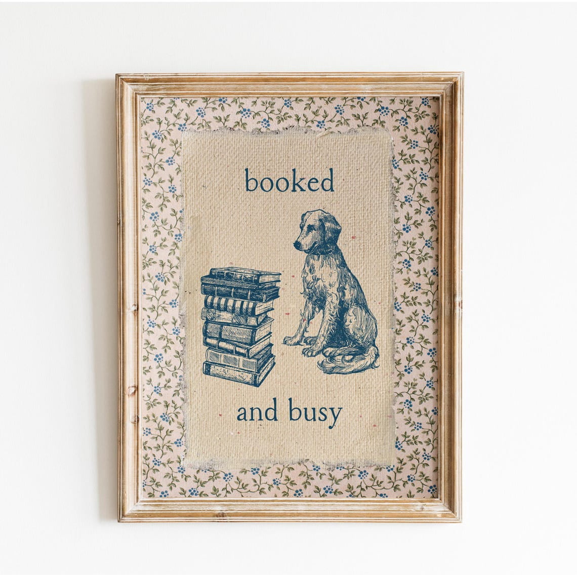 Booked And Busy Print Vintage Reading Nook Art Cozy Bookish Decor ...