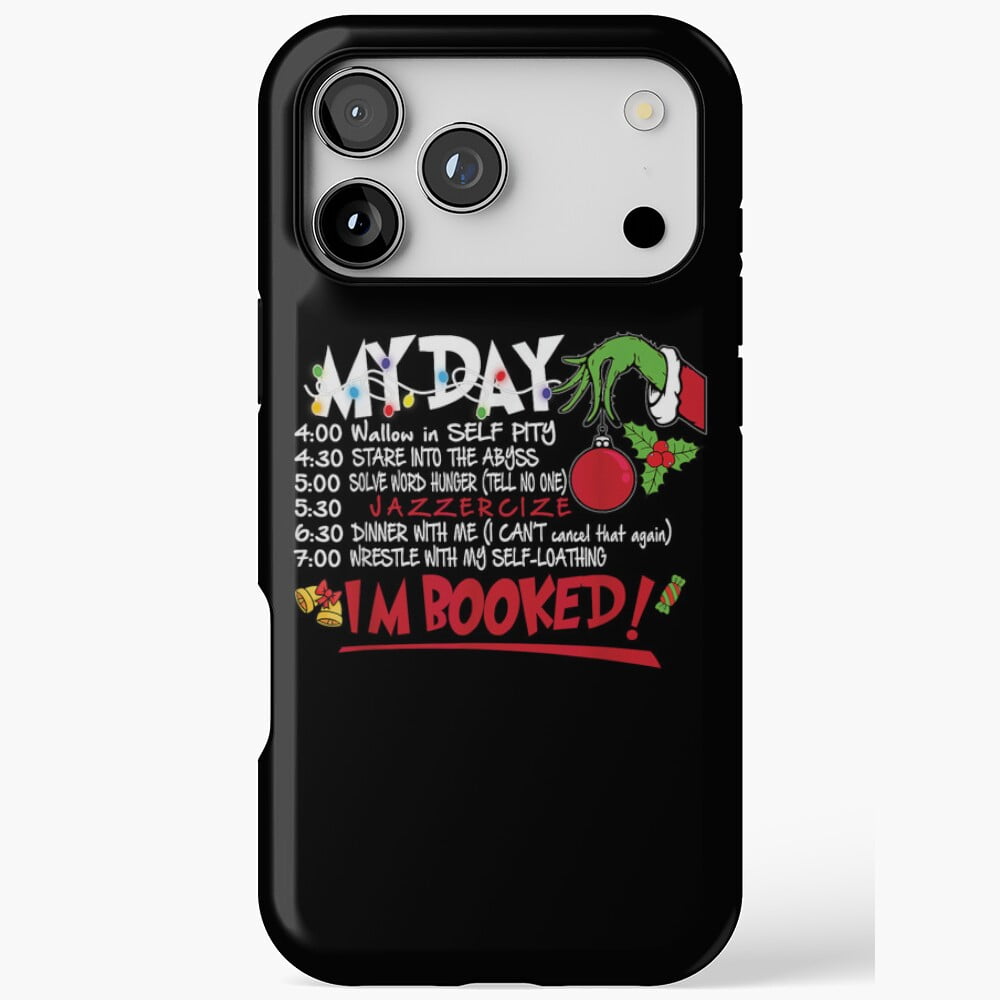 Booked Schedule Reading Xmas Case for iPhone 11 12 13 14 15 16 17 Pro ...