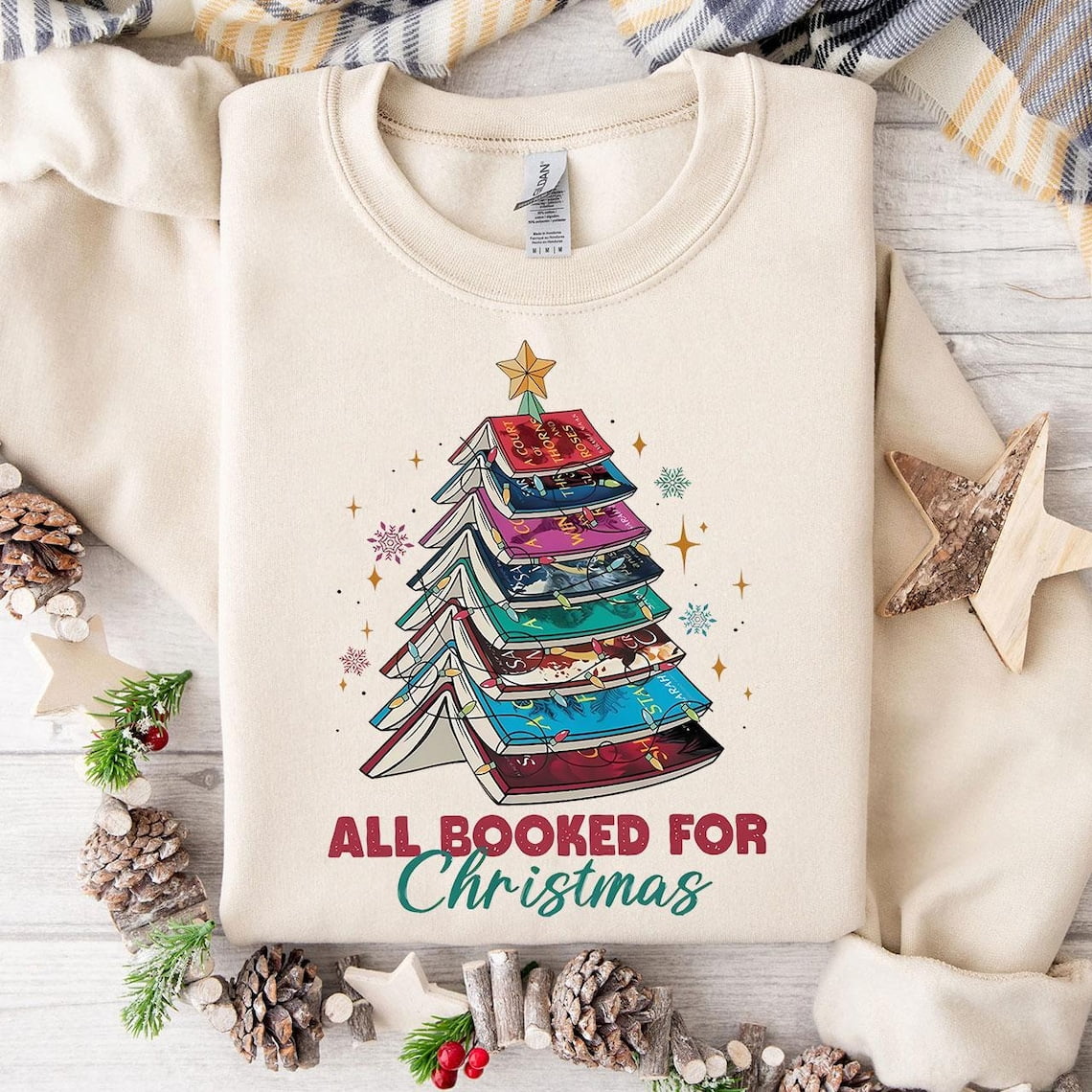 All Booked For Winter Holiday Shirt Librarian,Bookworm Winter Holiday Sweater,Winter Holiday ...
