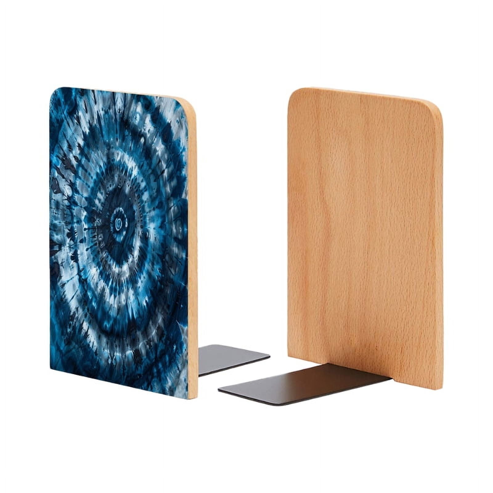 Bookends 1 Pair Non-Skid Bookend Wood Bookends for Shelves Book Stand ...