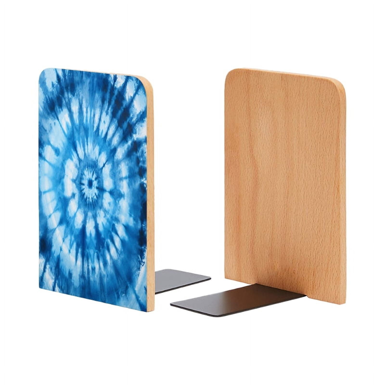 Bookends 1 Pair Non-Skid Bookend Wood Bookends for Shelves Book Stand ...