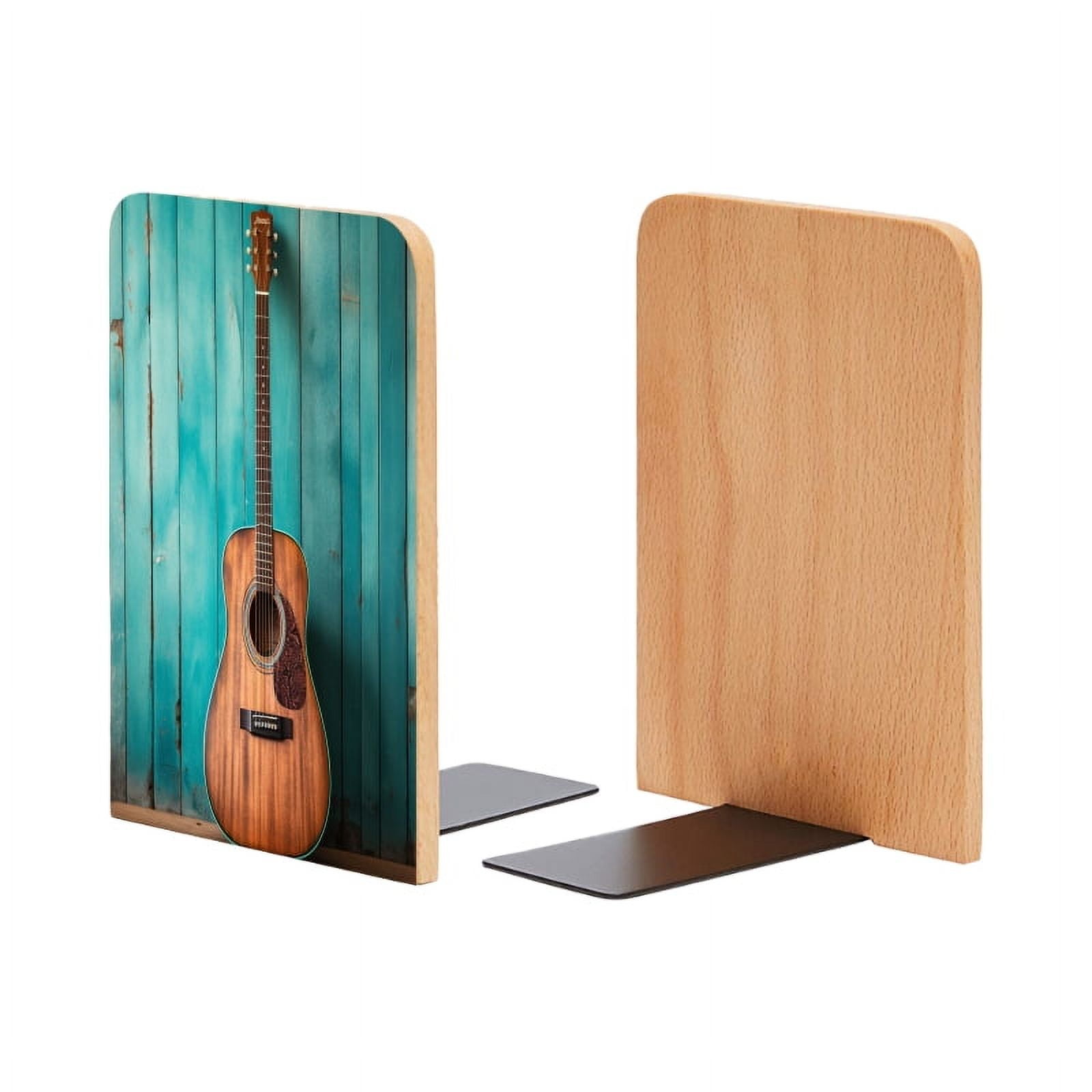 Bookends 1 Pair Non-Skid Bookend Wood Bookends for Shelves Book Stand ...