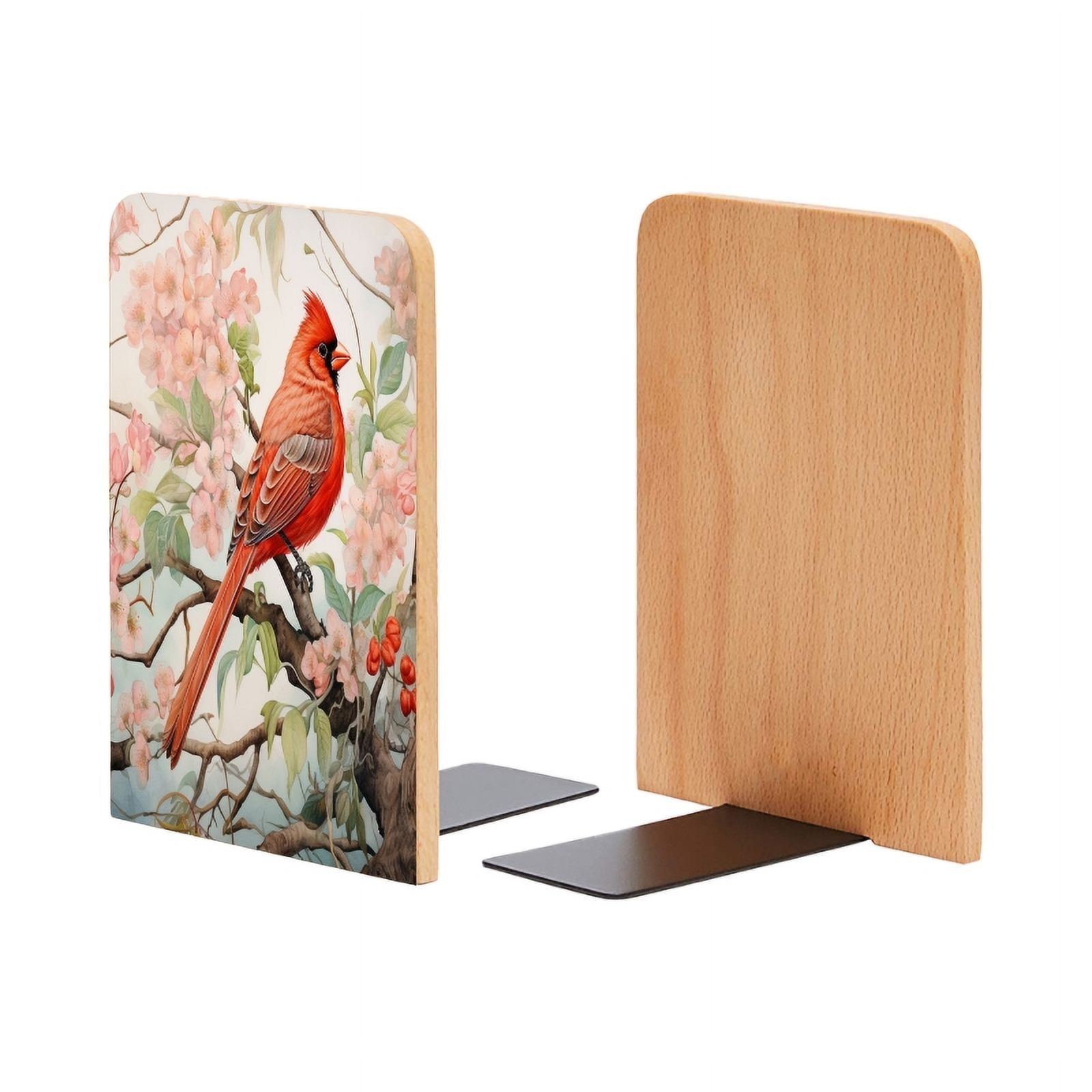 Bookends 1 Pair Non-Skid Bookend Wood Bookends for Shelves Book Stand ...