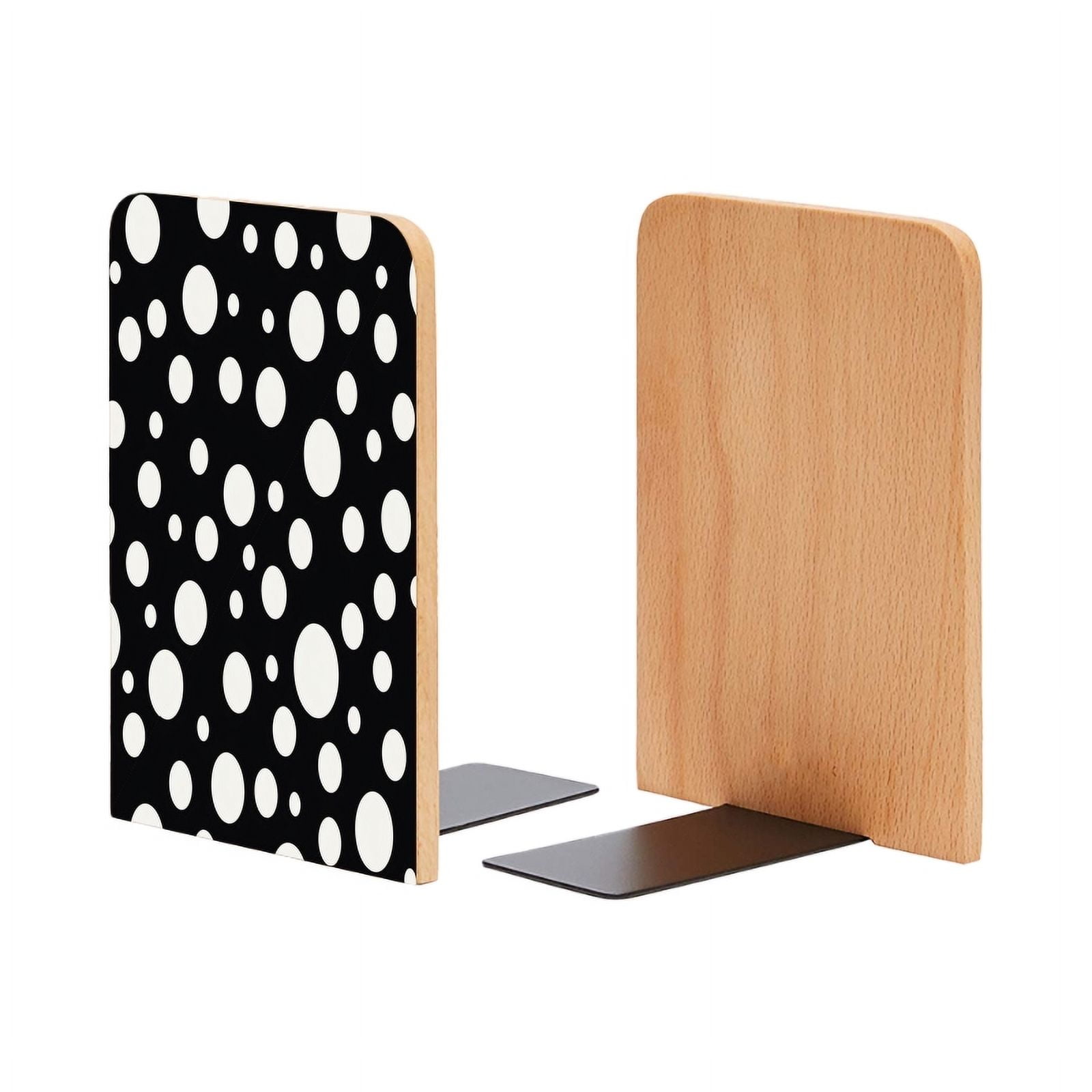 Bookends 1 Pair Non-Skid Bookend Wood Bookends for Shelves Book Stand ...