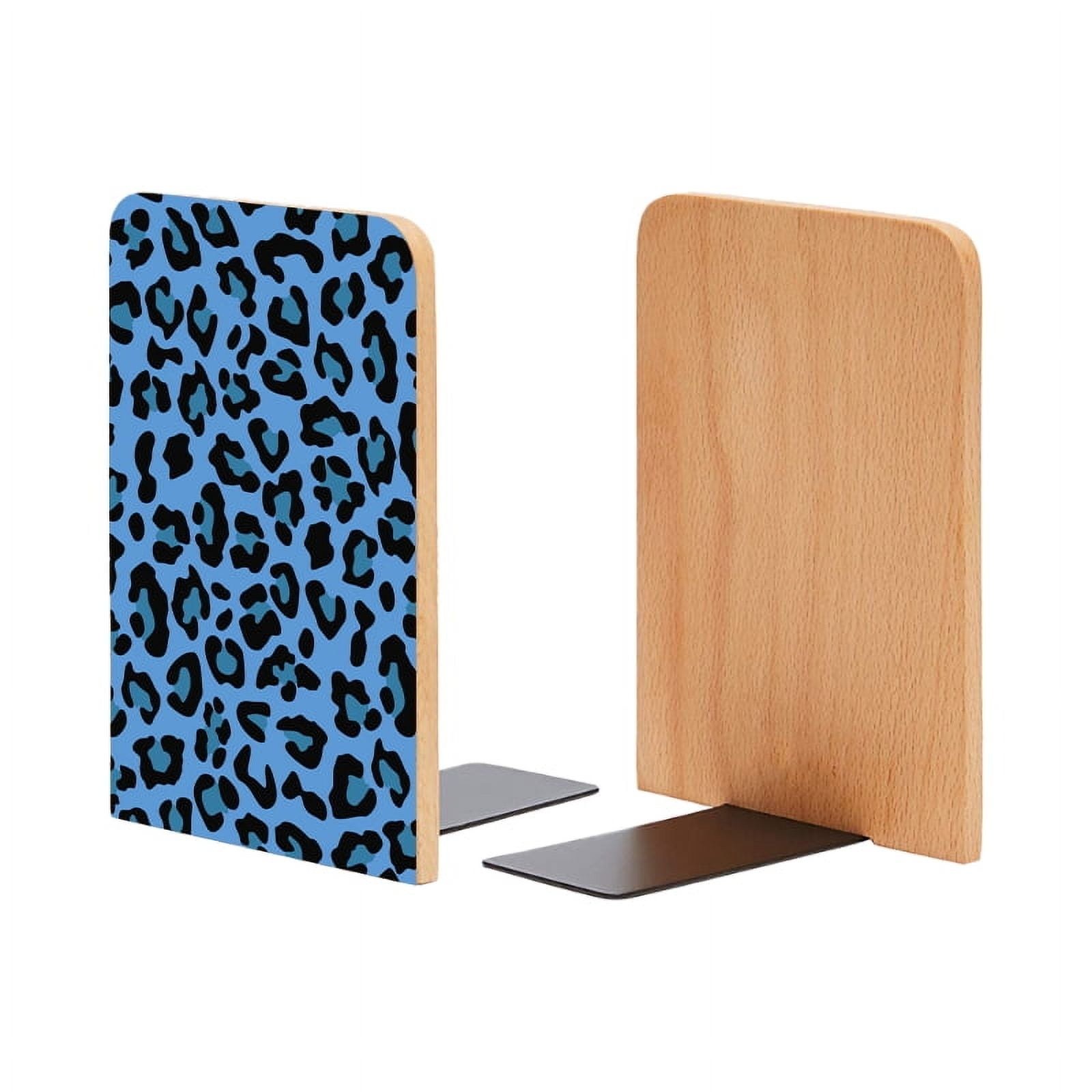 Bookends 1 Pair Non-Skid Bookend Wood Bookends for Shelves Book Stand ...