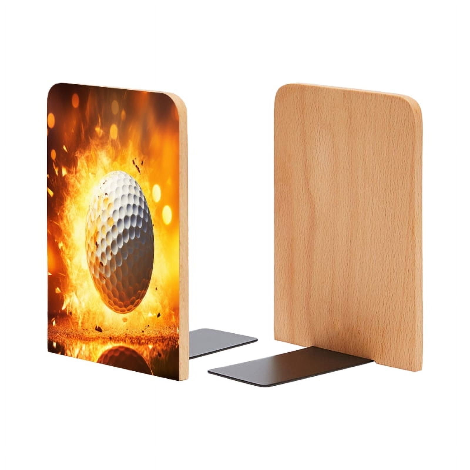 Bookends 1 Pair Non-Skid Bookend Wood Bookends for Shelves Book Stand ...