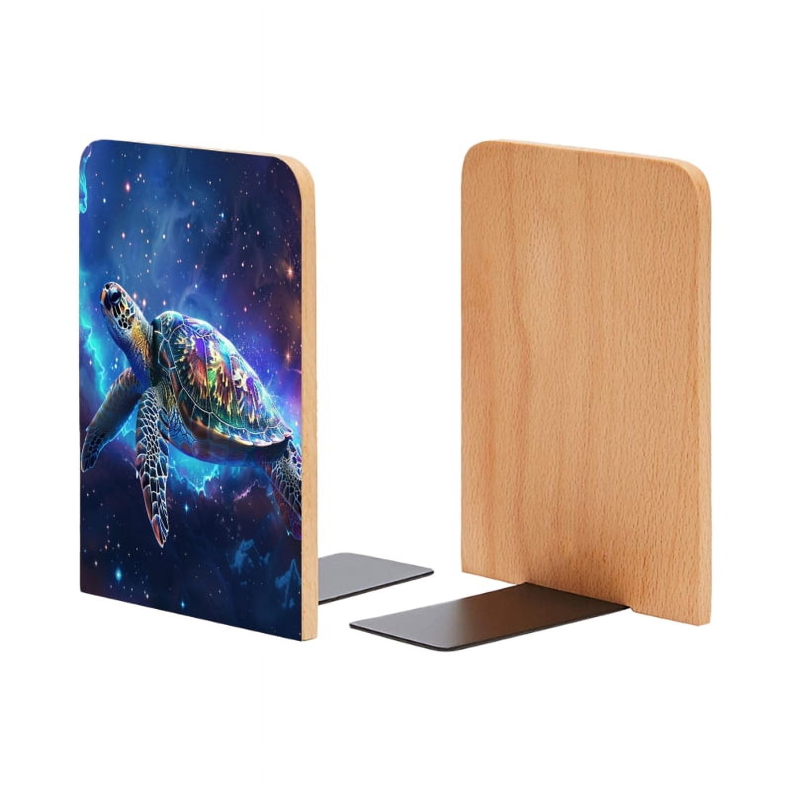 Bookends 1 Pair Non-Skid Bookend Wood Bookends for Shelves Book Stand ...