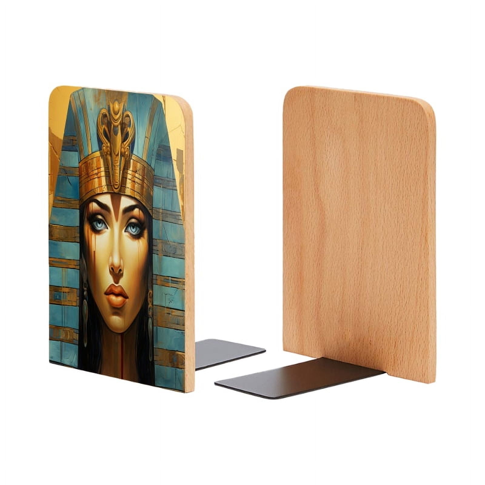 Bookends 1 Pair Non-Skid Bookend Wood Bookends for Shelves Book Stand ...