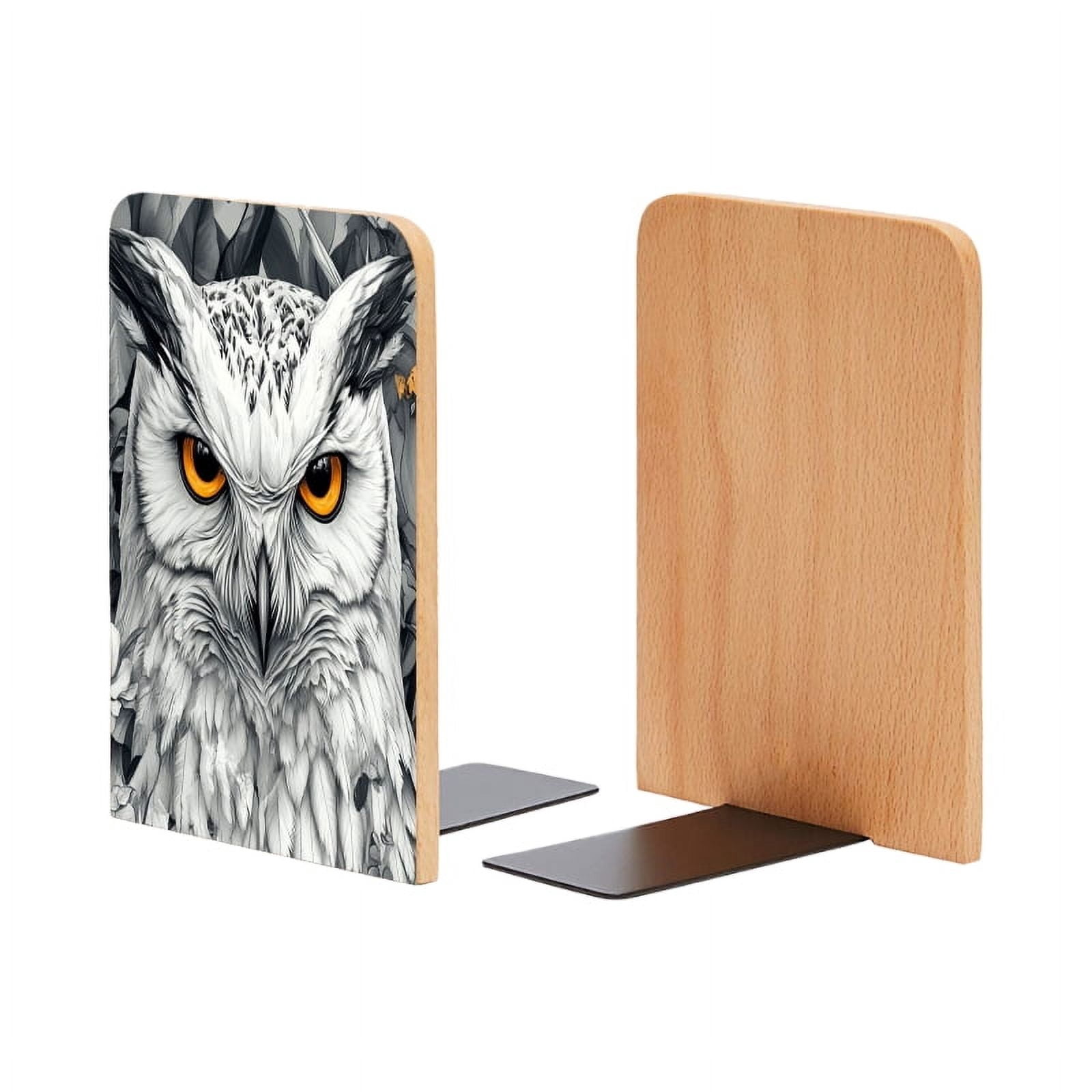 Bookends 1 Pair Non-Skid Bookend Wood Bookends for Shelves Book Stand ...