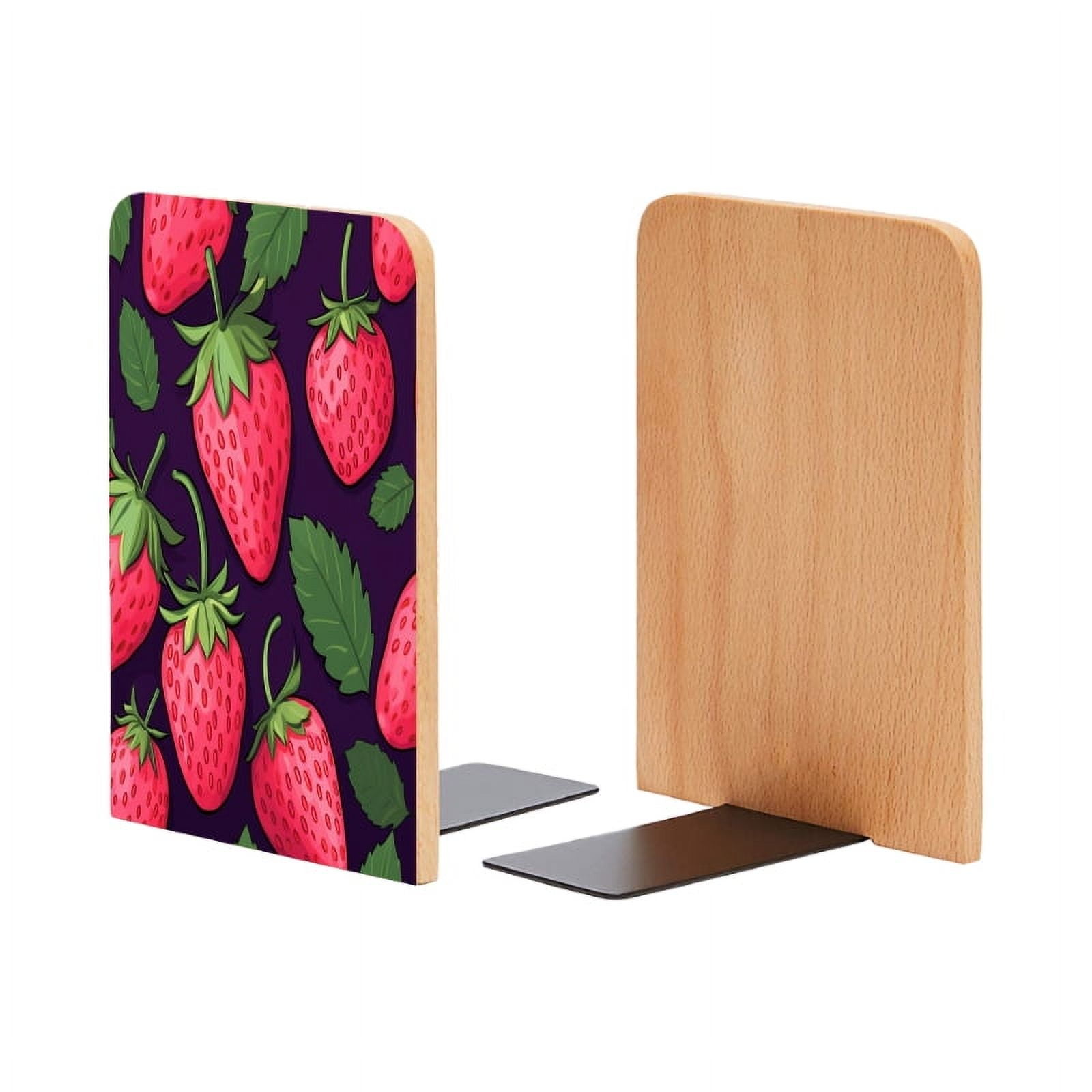 Bookends 1 Pair Non-Skid Bookend Wood Bookends for Shelves Book Stand ...