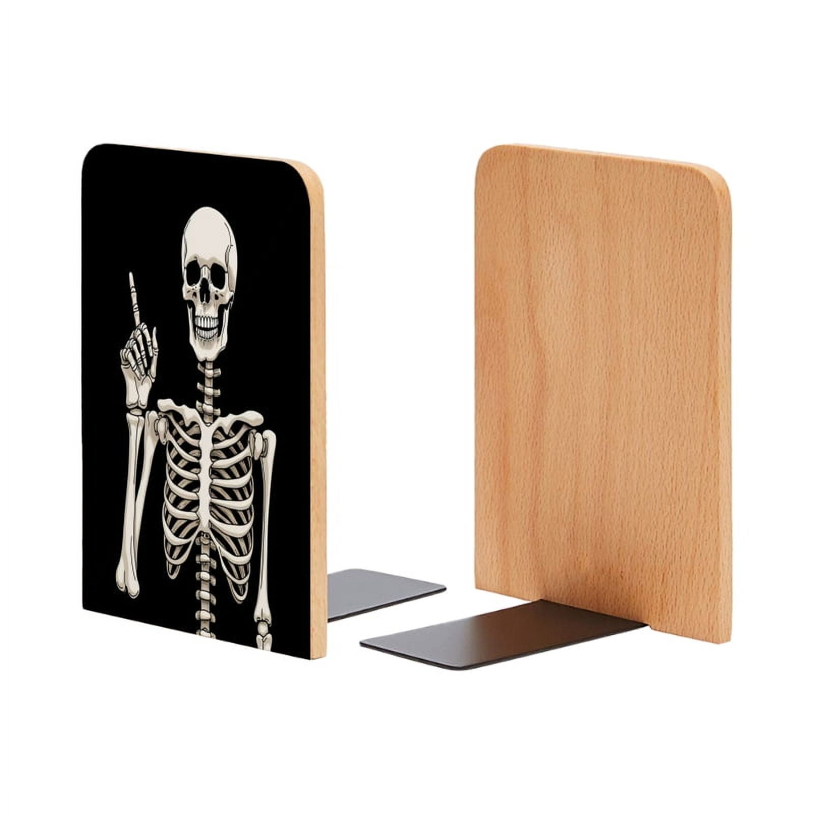 Bookends 1 Pair Non-Skid Bookend Wood Bookends for Shelves Book Stand ...