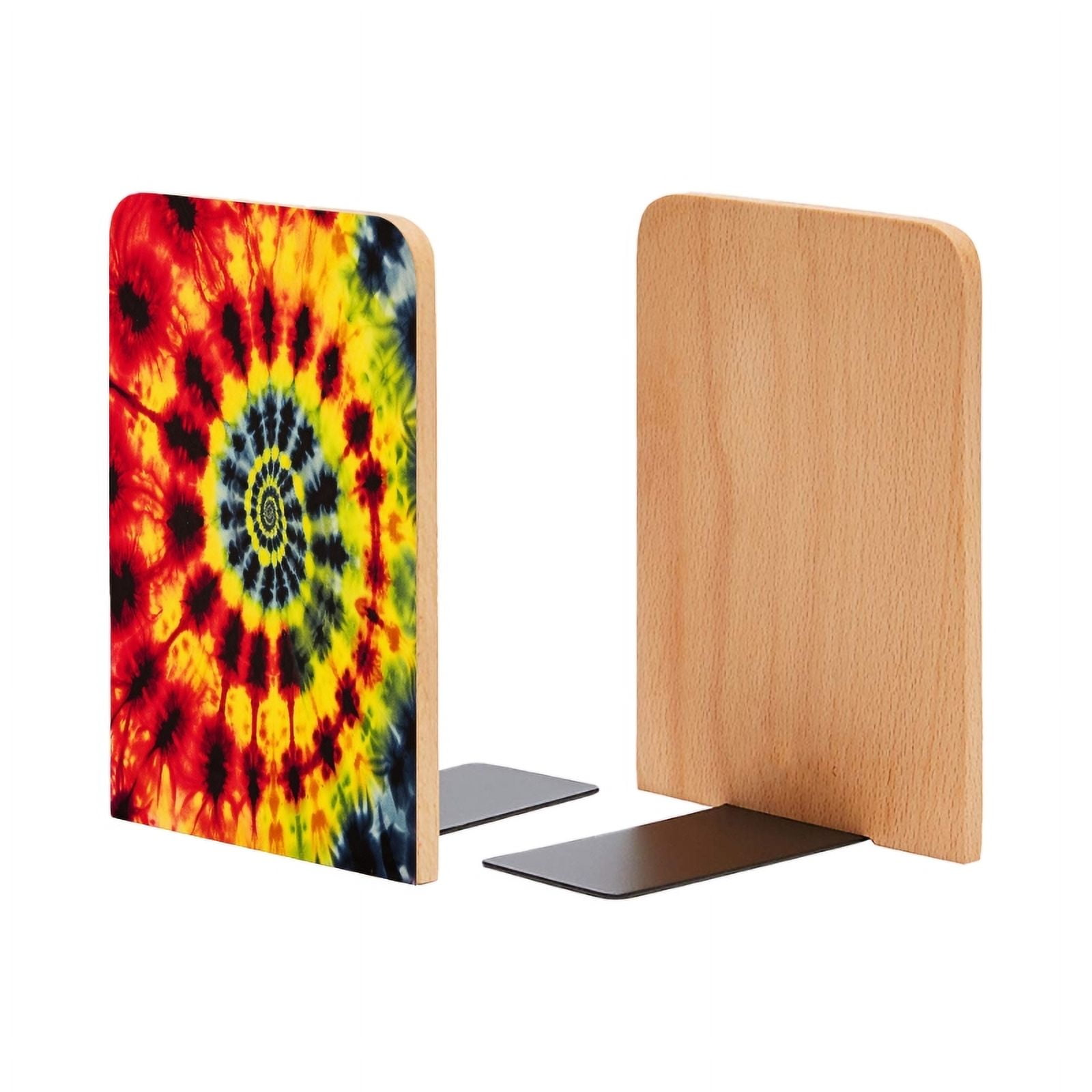 Bookends 1 Pair Non-Skid Bookend Wood Bookends for Shelves Book Stand ...