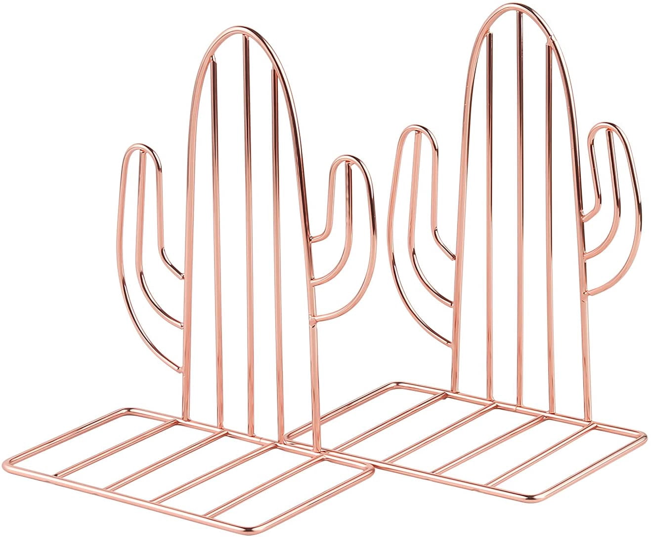 Bookends, MSDADA Metal Book Ends for Shelves, Geometric Book Holder for ...