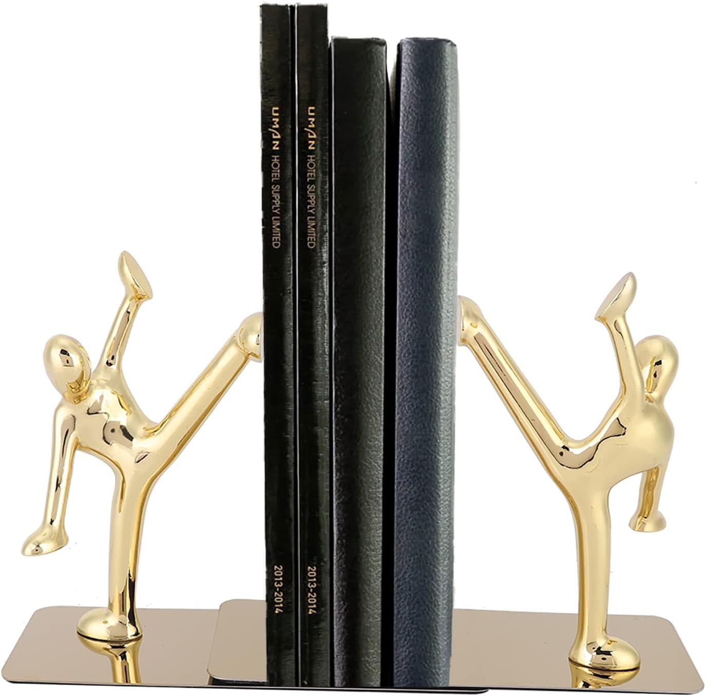 Bookends, Stainless Steel Bookends Desktop Small Bookshelf Kung Fu ...