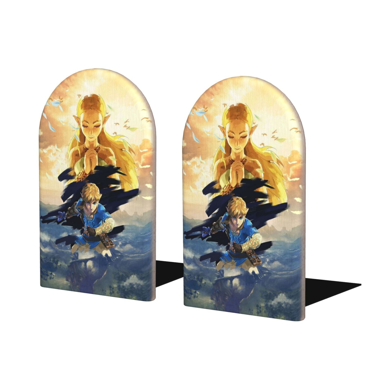 Bookends, Zelda Creative Decorative Wooden Bookend For Shelves Books ...