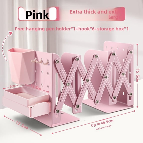 Bookends, thickened, with pen holder, multiple compartments ...