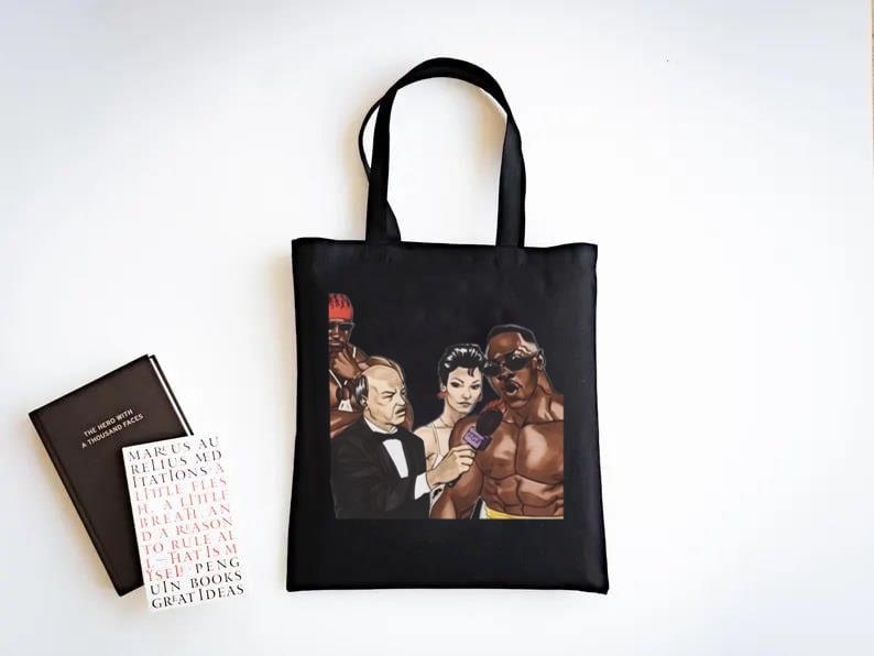 Booker T WCW Tote Bag Harlem Heat Wrestling Fan Throwback, a gift just ...
