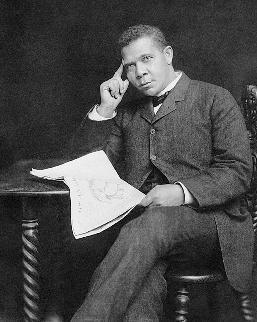 Booker T. Washington Portrait Style - A - 20x30 Inch Glossy Laminated ...