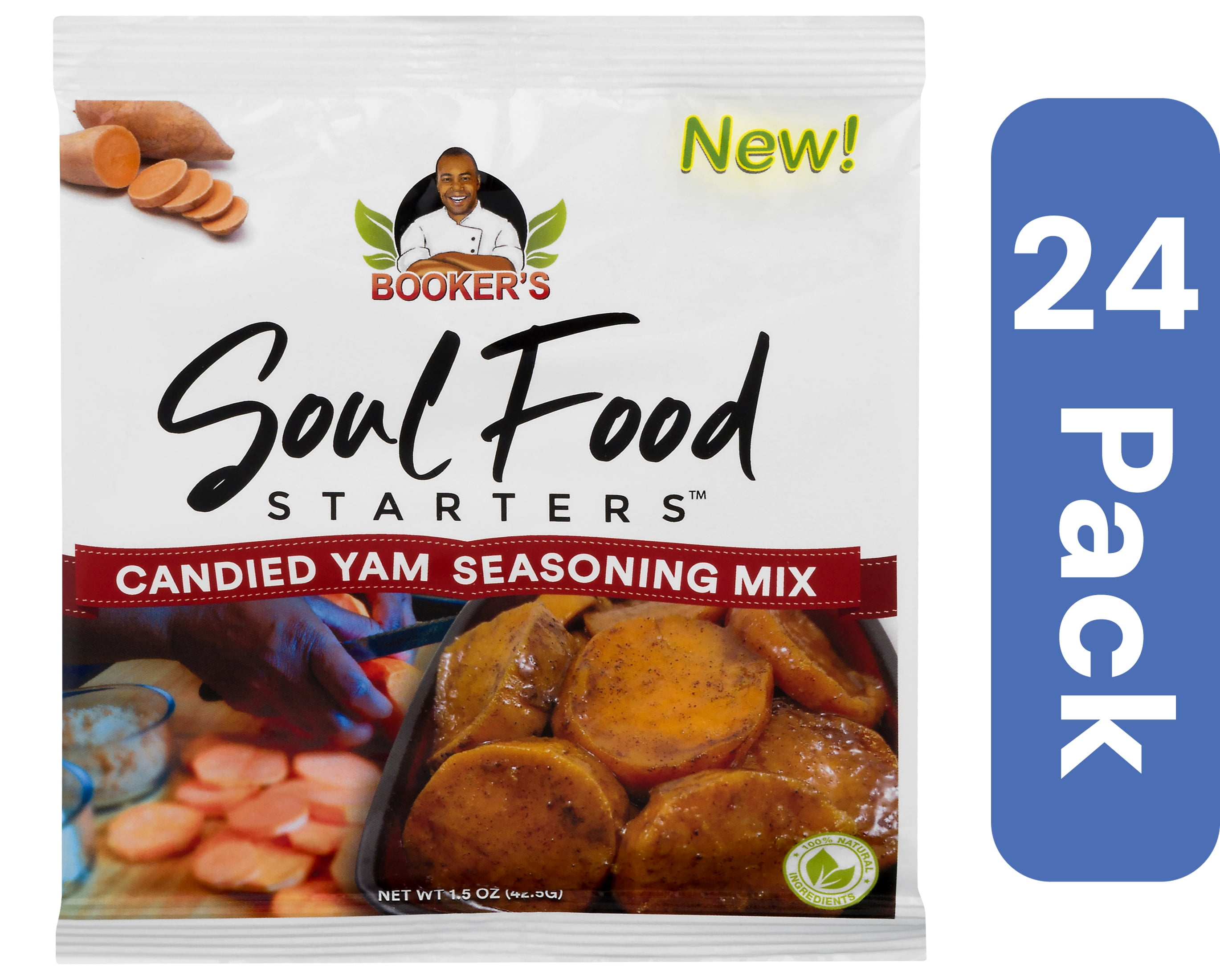 Booker's Soul Food Starter Candied Yams Seasoning 1.5 oz (Pack Of 24) - Walmart.com