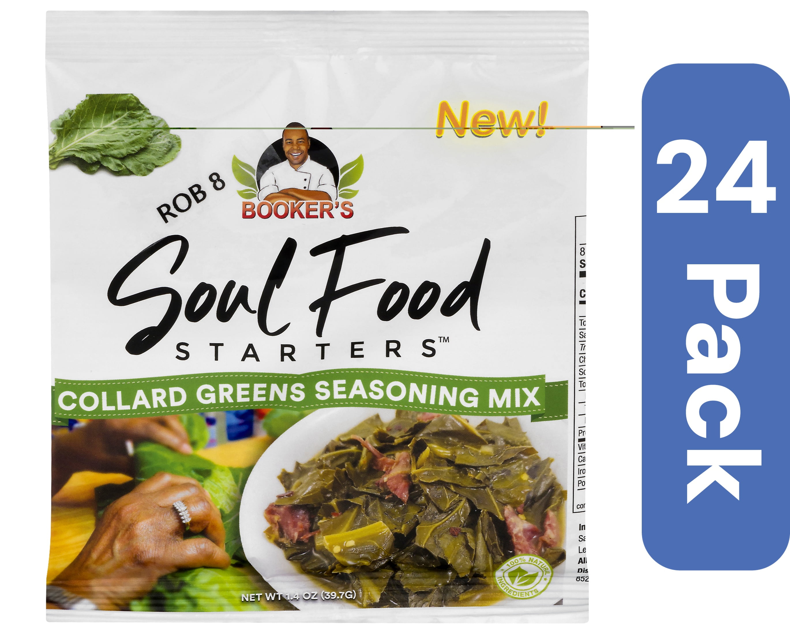 Booker's Soul Food Starter Collard Green Seasoning 1.4 oz (Pack Of 24 ...