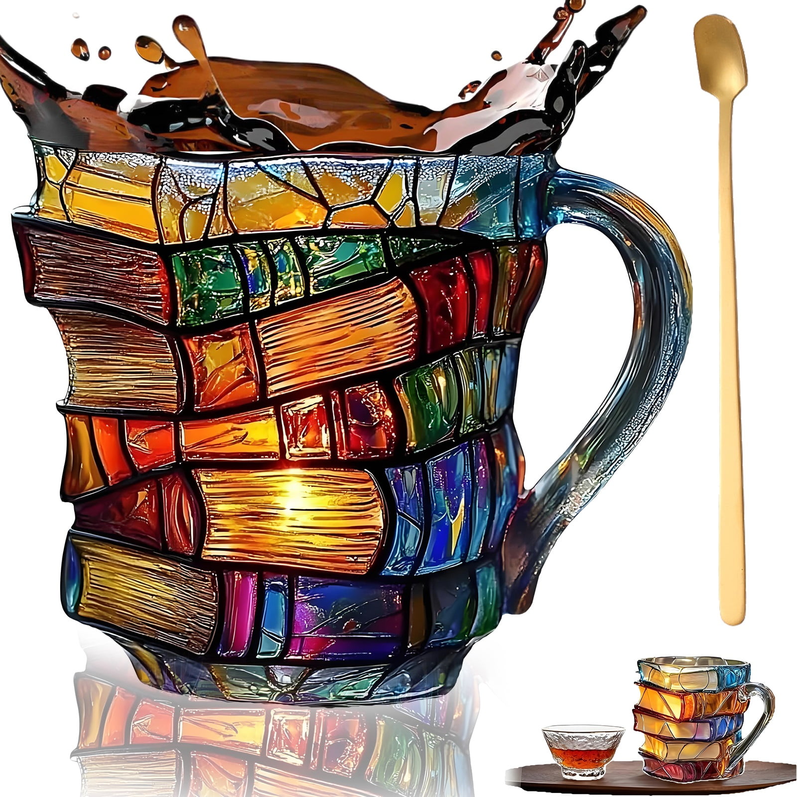 Bookhaven Mug, Brookhaven 3D Handcrafted Painted Book Mug, 11 Oz ...