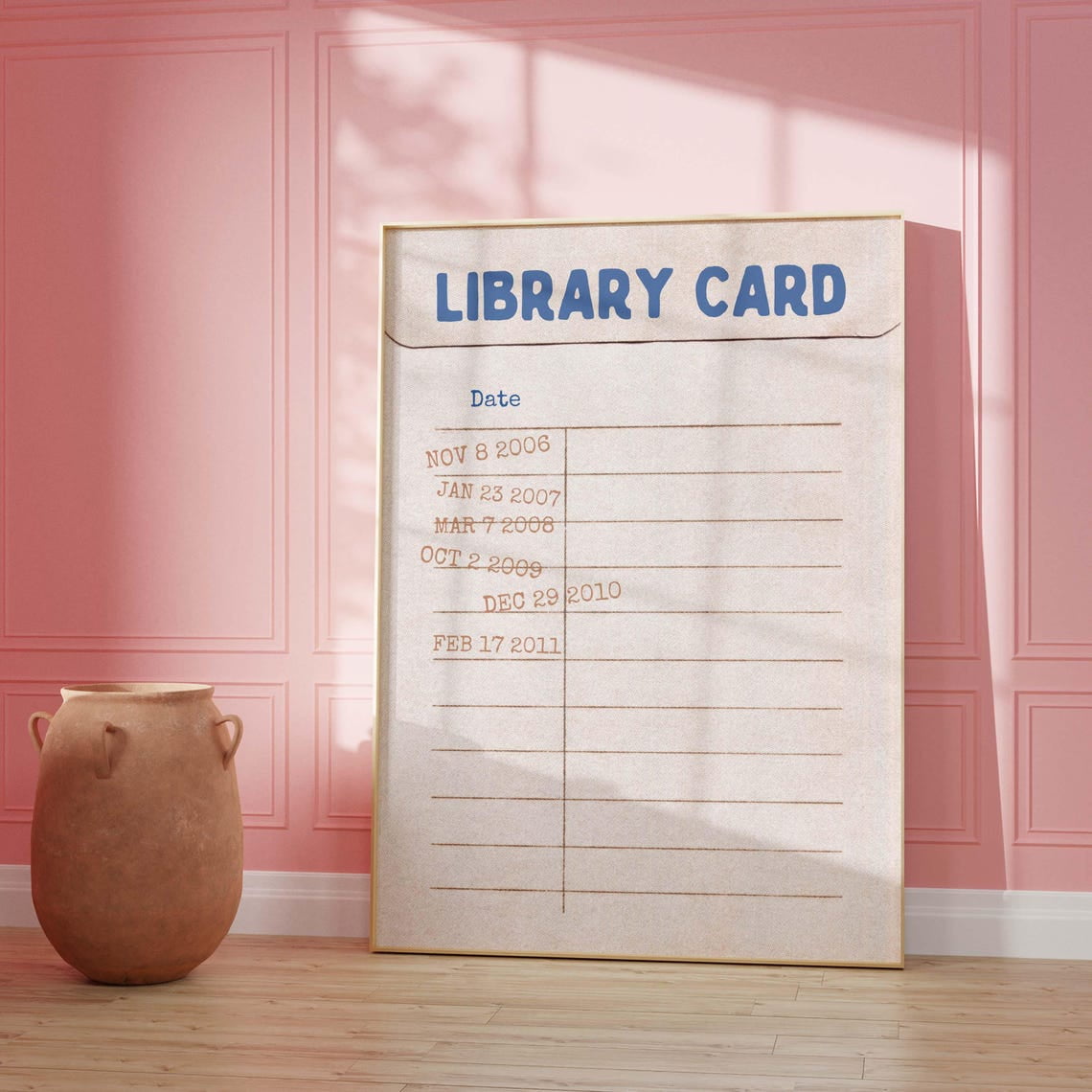 Bookish Art Print, Library Card Book Poster, Book Nook Print, Book Lover Wall Art, Reading Nook ...