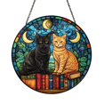 Bookish Black Cat Suncatcher Window Hanging, Decorative Window Decor ...