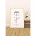 Bookish Book Floral Botanical Book Lover Line Poster Unframed Paper ...