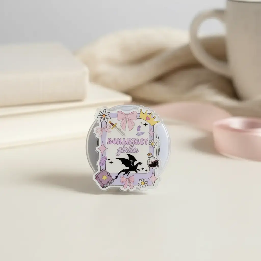 Bookish Bundle Grip / Phone Grip Cute Winter Romance Aesthetic, Trendy ...
