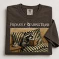 Bookish Comfort Colors Shirt, Probably Reading Trash Raccoon Tee, Cute ...