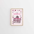 Bookish Era Pink Book Stack Literary Poster Unframed Paper Print ...