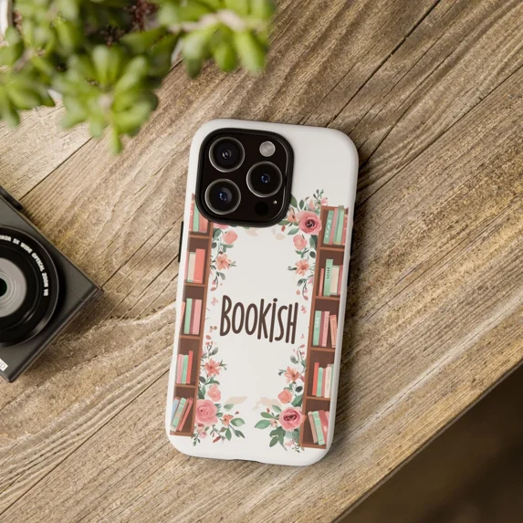 Bookish Floral Lover Protective Cover for iPhone 11 12 13 14 15 16 17 ...
