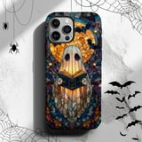 Bookish Ghost Reading Book Phone Case for 17 16 15 14 13 12 11 Pro Max ...