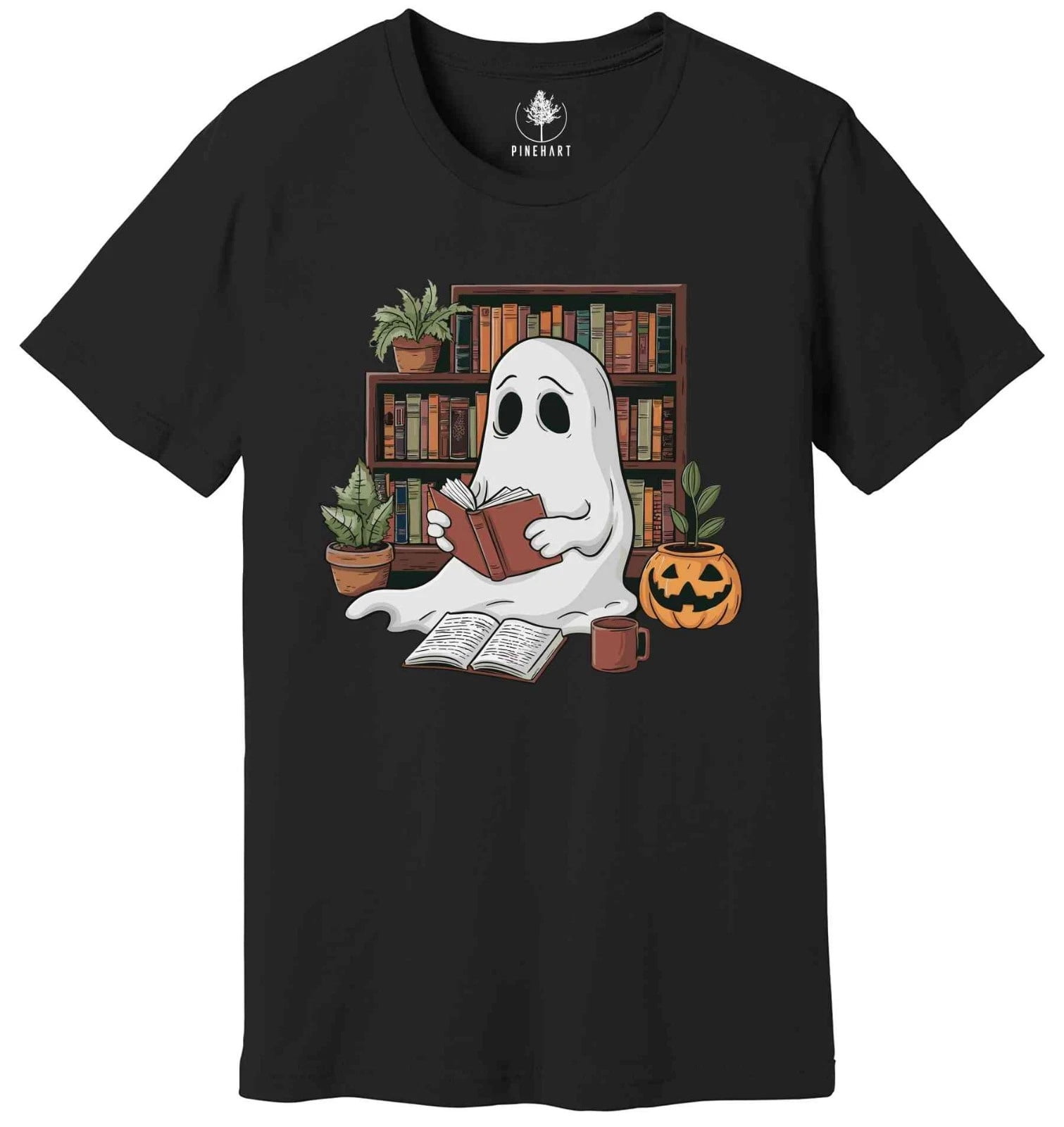 Bookish Ghost Shirt, Spooky Library Outfit, Cute Book Lover Reading Top ...