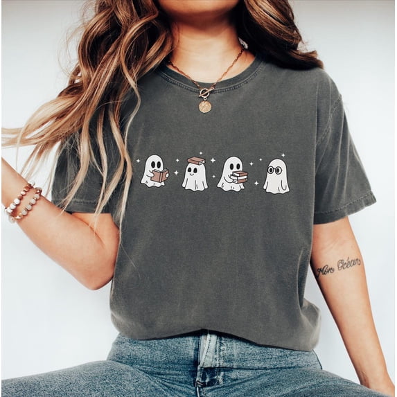 Bookish Ghost Spooky Fall Teacher Shirt T-Shirt - Walmart.com