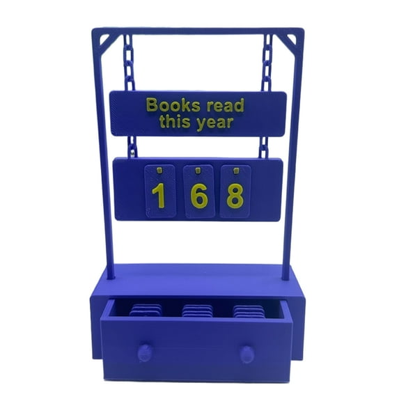 Bookish Gift Hanging Book Counter With Storage Drawer Reading Trackers ...