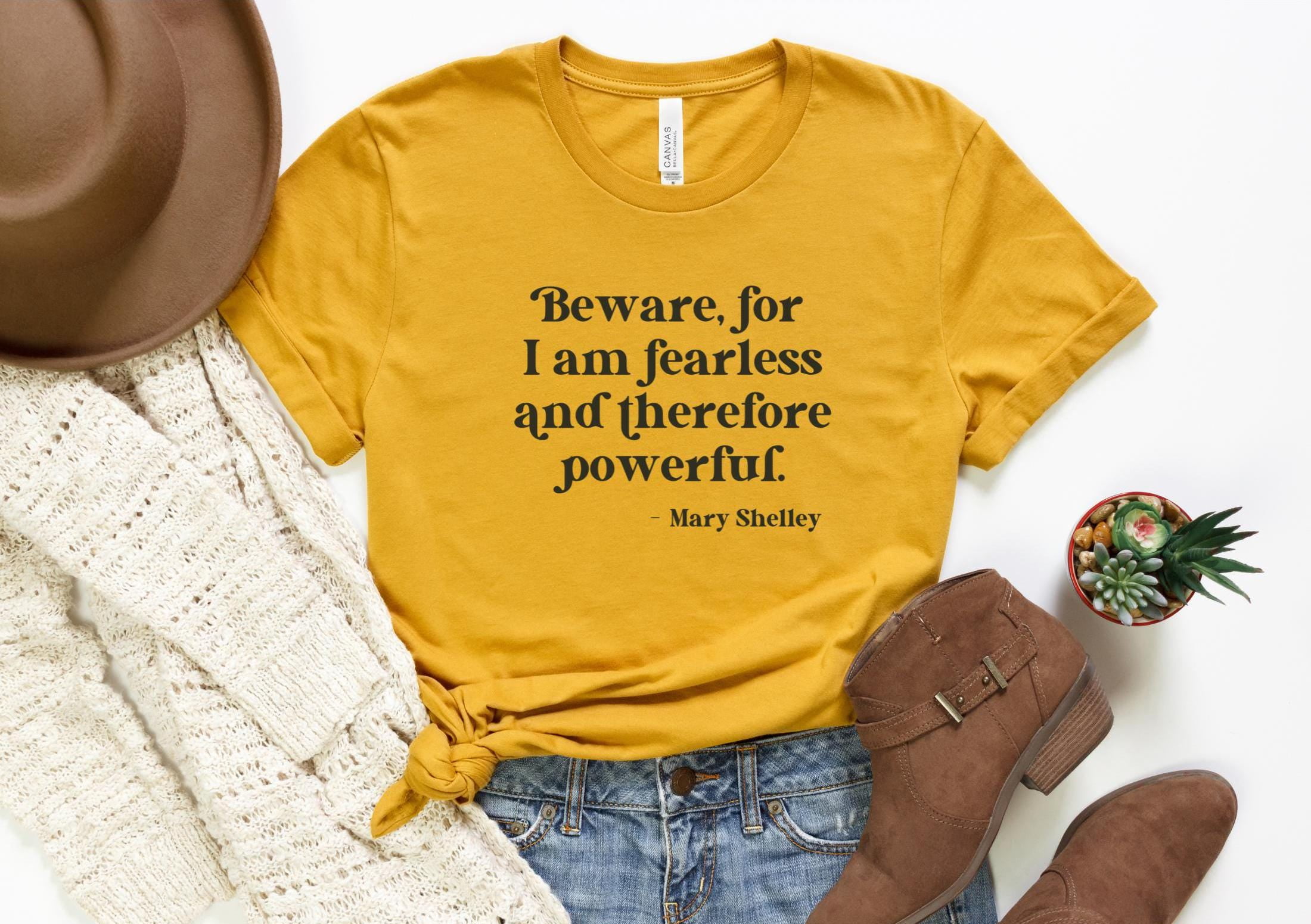 Bookish Halloween Shirt, Mary Shelley Frankenstein Tee, Book Quote ...