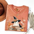 Bookish Halloween Tee Fall TeeShirt For Book Lovers Cute Autumn Ghost ...